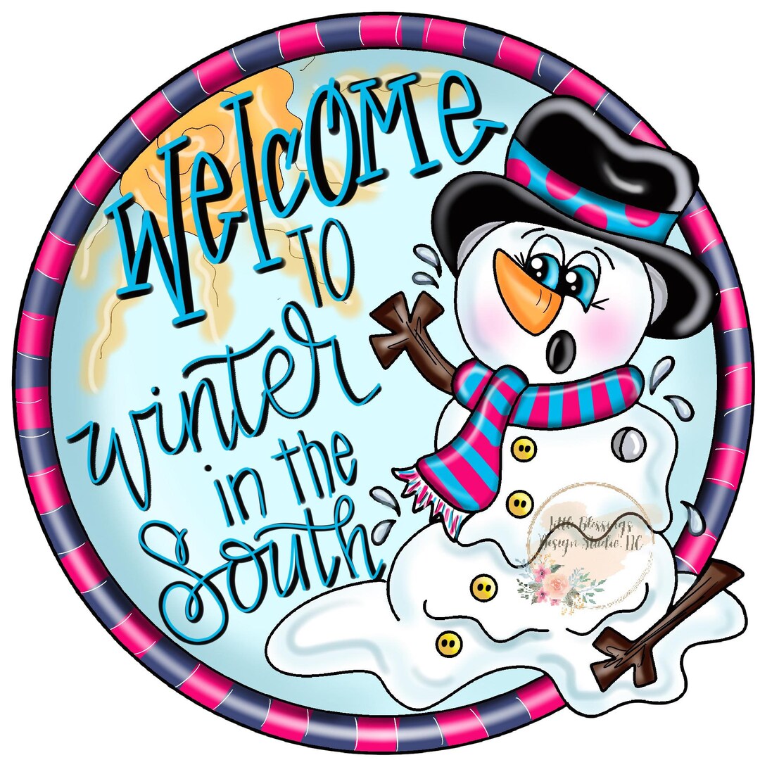 TEMPLATE: Southern Snowman Doorhanger Christmas Winter in - Etsy