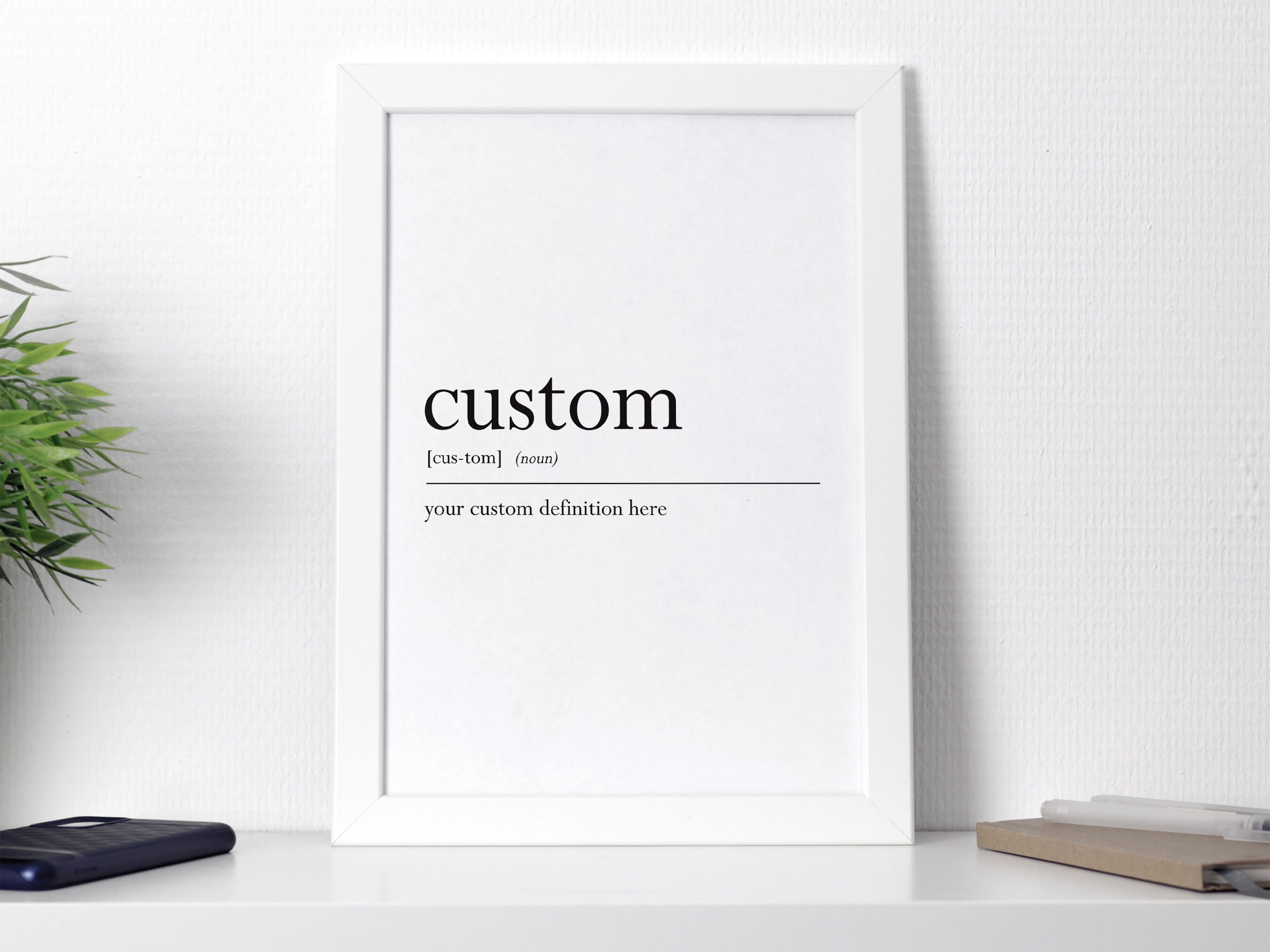 Custom Definition Print | Bedroom Poster | Wall Print | Gift Ideas ...