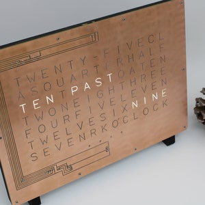 Word Clock Design LED Letters English Text Living Room Decoration ...