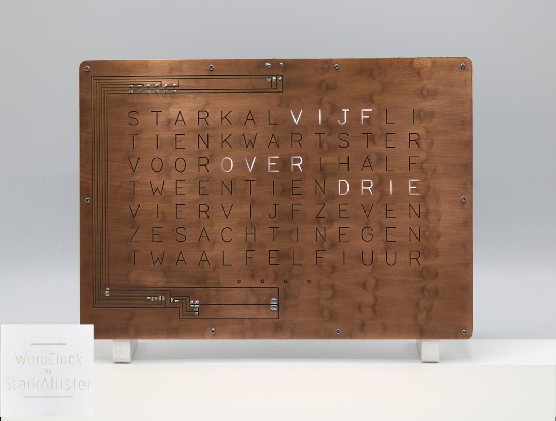 Woordklok Design LED Letters Dutch Text Living Room Decoration ...