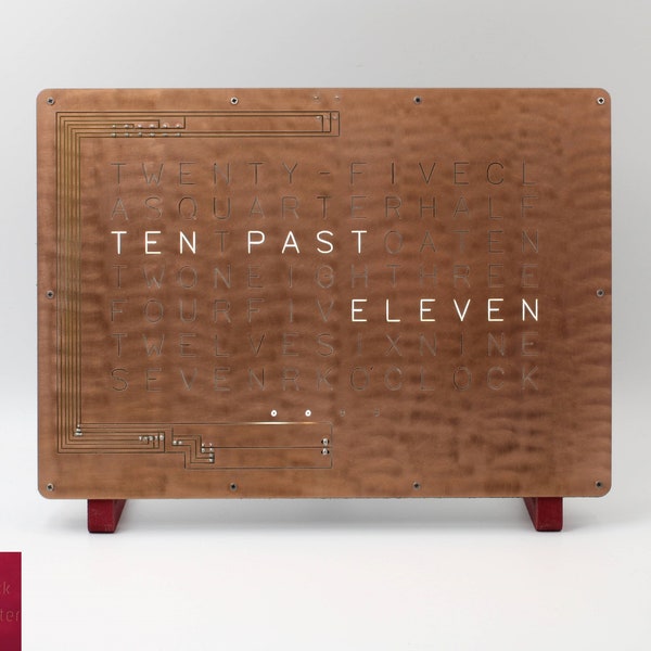 English Led Word Clock - Etsy