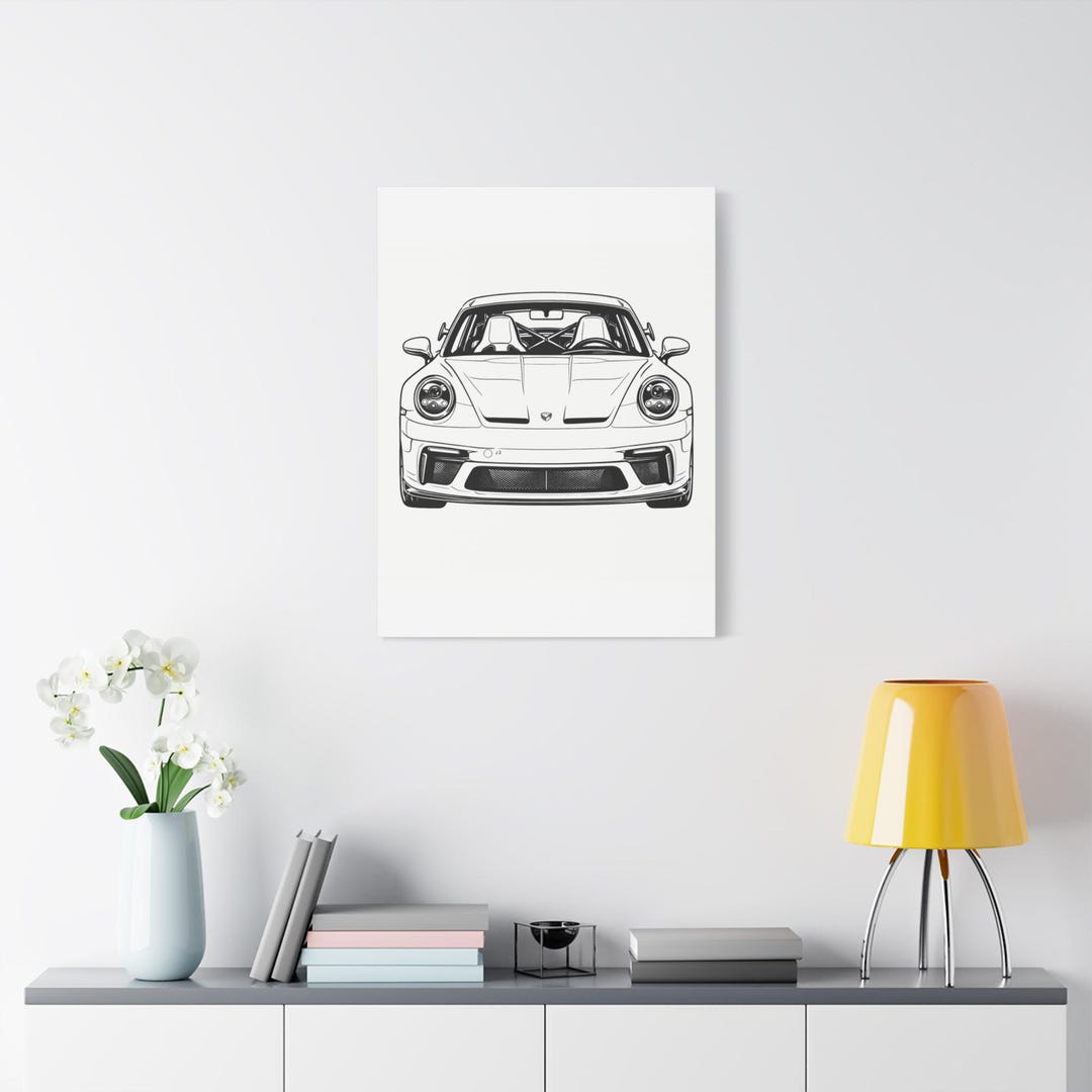 Porsche 992 GT3 Front View Sketch Canvas Art - Etsy