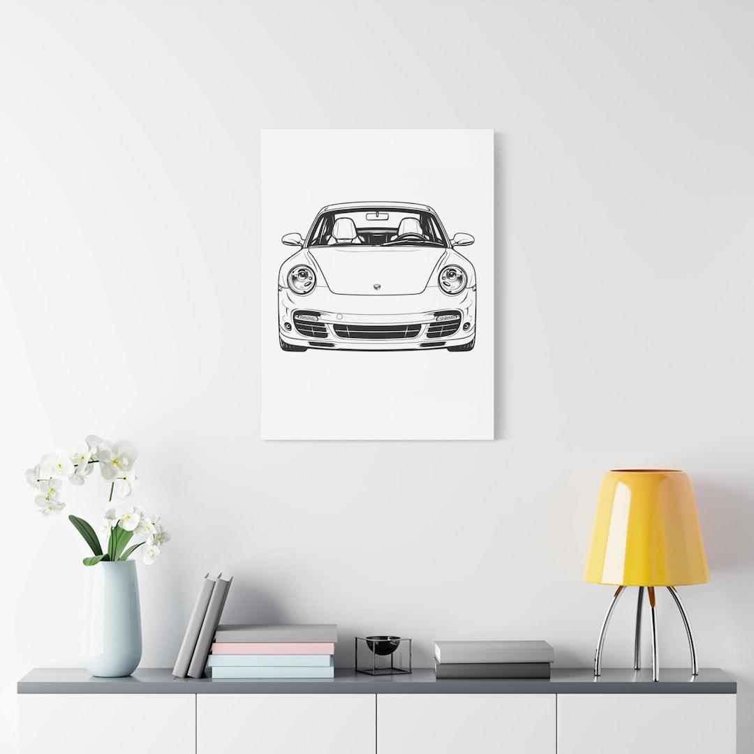Porsche 997 Turbo 911 Front View Canvas Art - Etsy