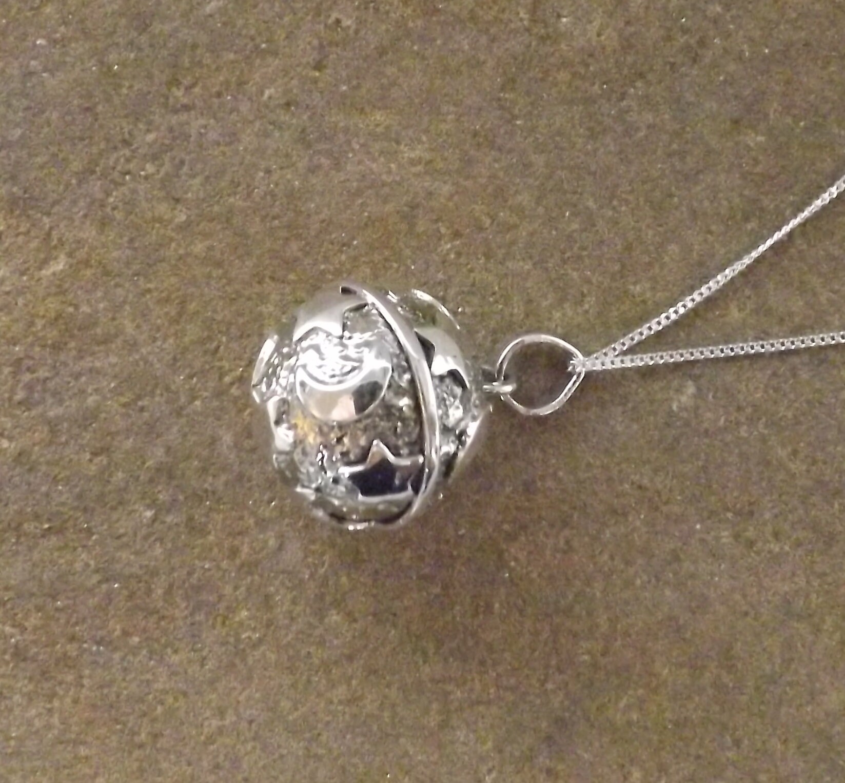 Sterling Silver Moon and Stars Angel Caller Harmony Ball | Etsy