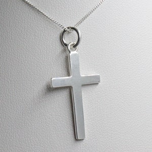 Sterling Silver Cross, Simple Elegant Sterling Silver Cross, Silver ...