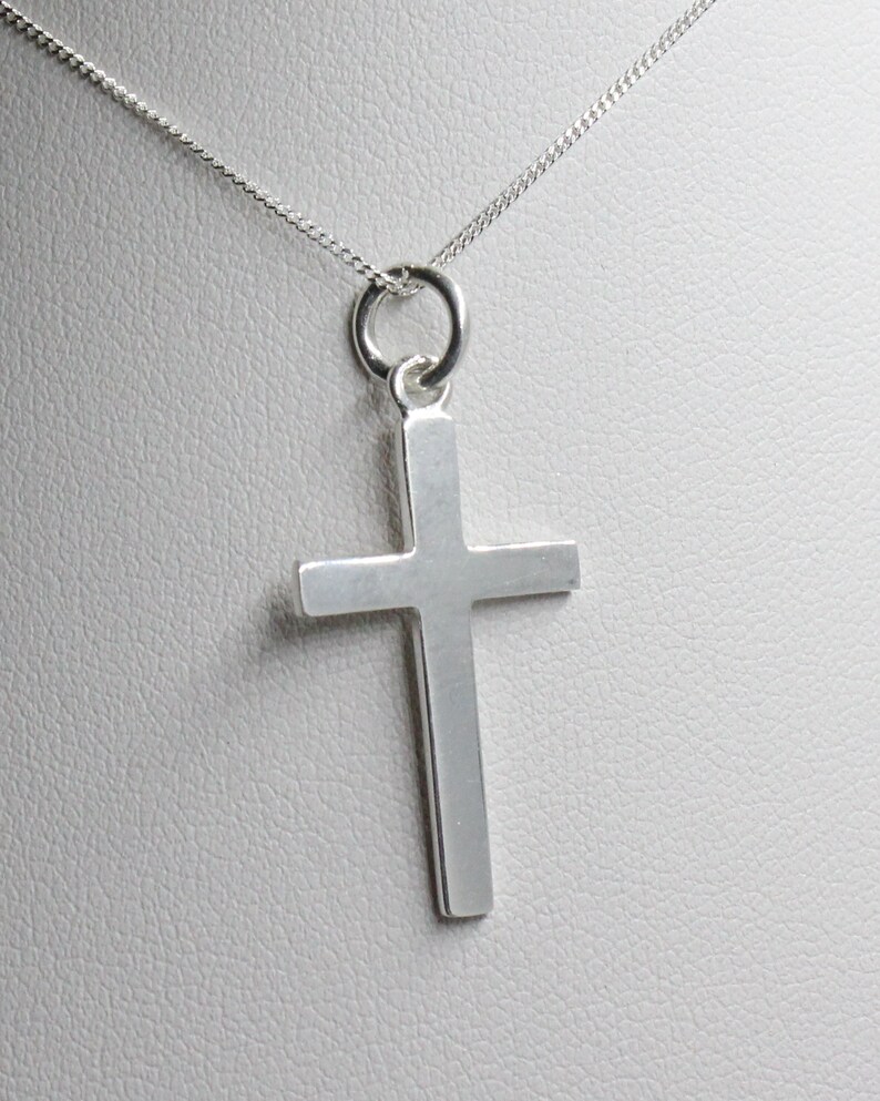 Sterling Silver Cross, Simple Elegant Sterling Silver Cross, Silver ...