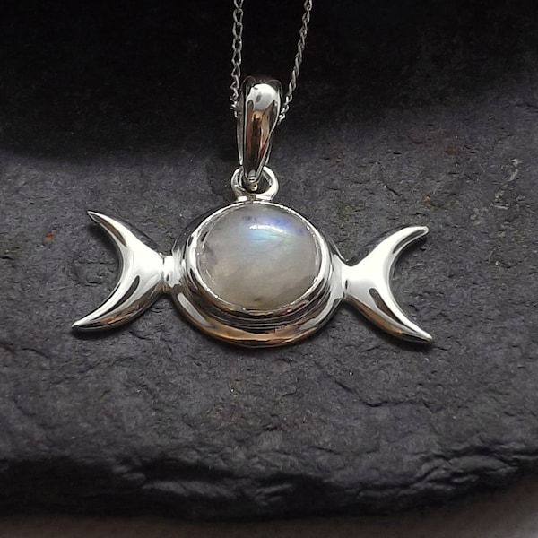 Triple Moon Necklace - Etsy UK