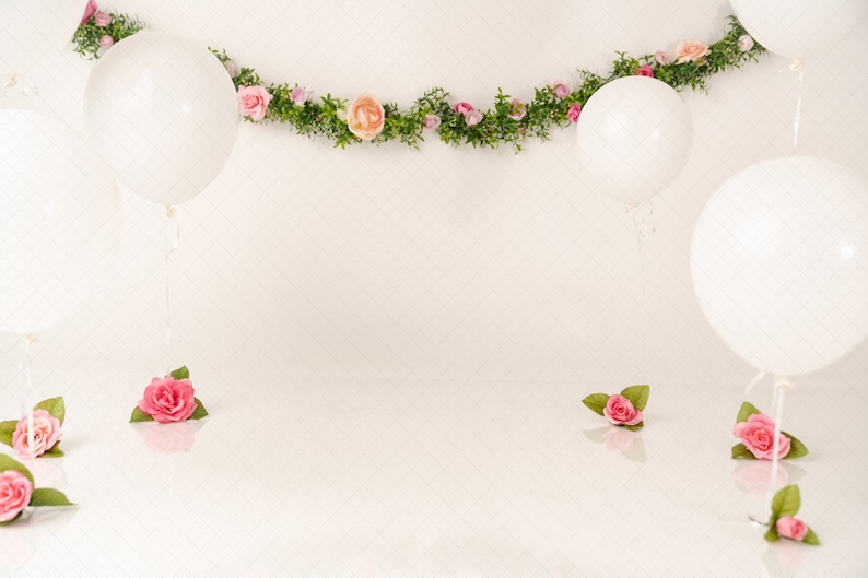 Digital Backdrop Cake Smash Overlay - Gorgeous Flower Photo Prop ...