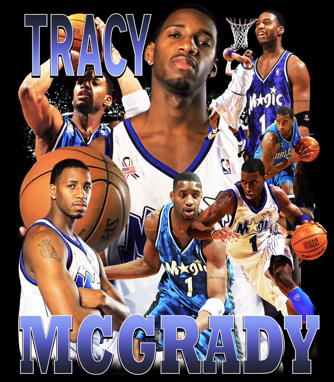 Tracy Mcgrady Basketball PNG Digital Download, High-resolution Sports ...
