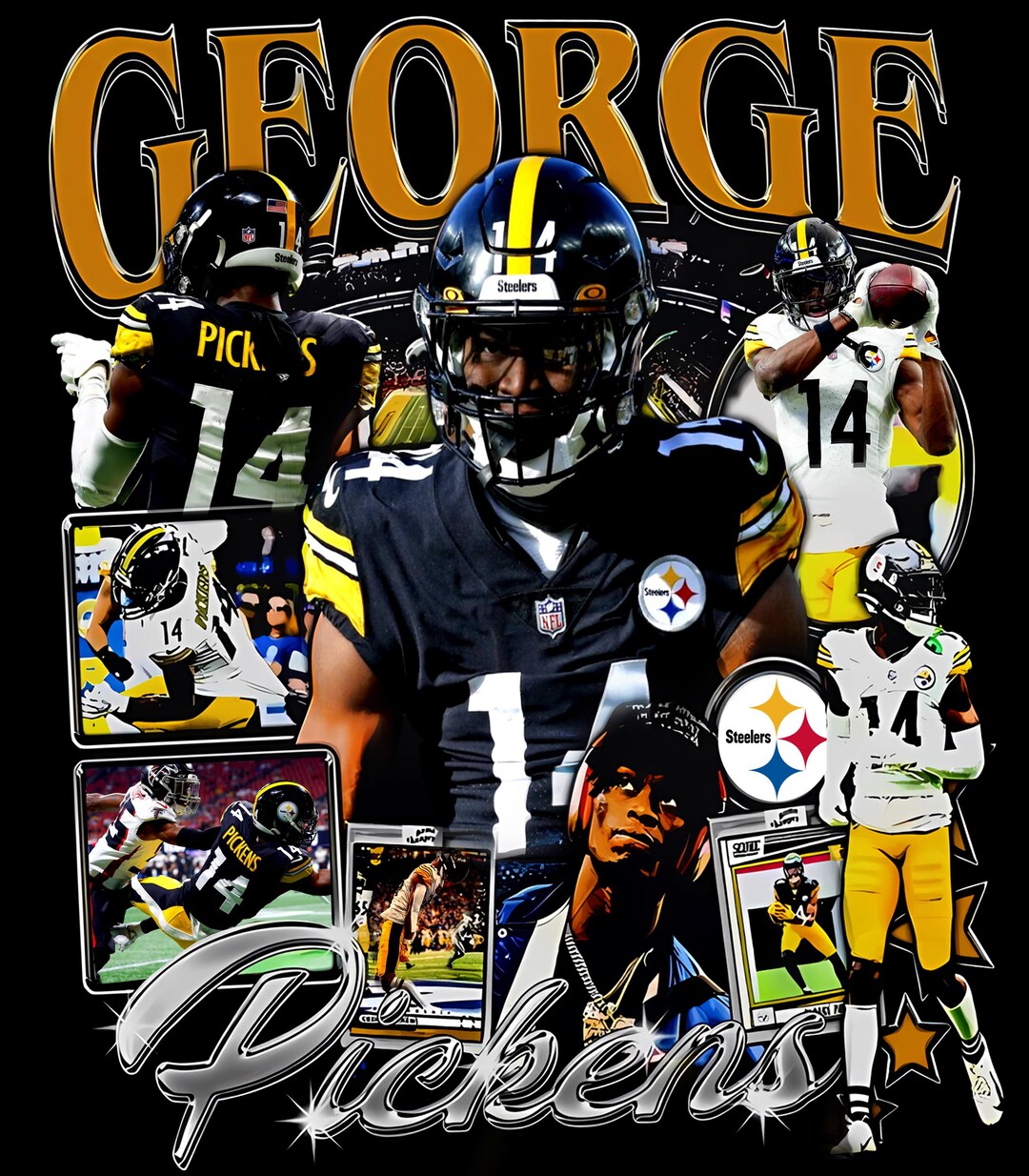 George Pickens Football PNG Digital Download, High-resolution Sports ...