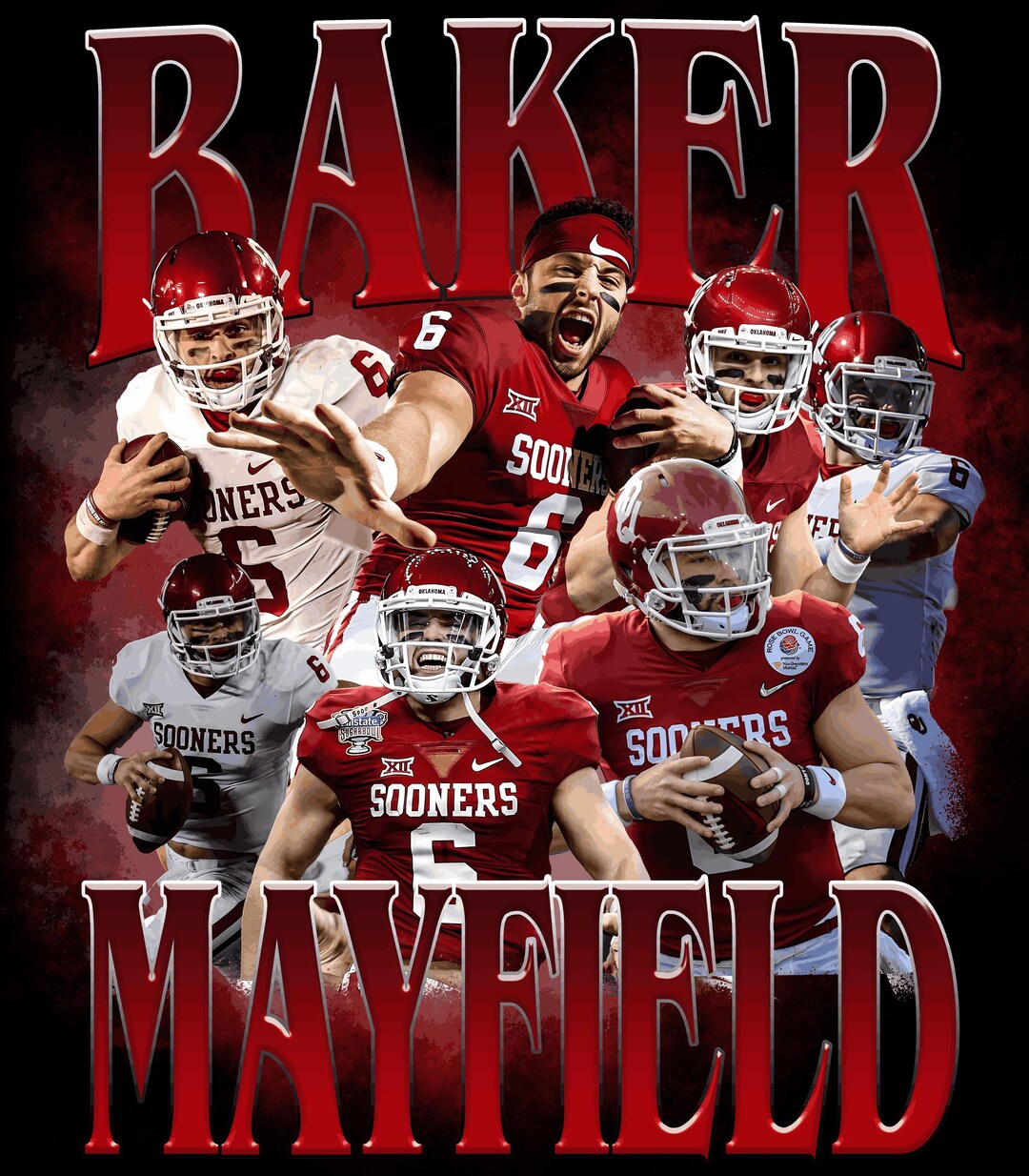 Baker Mayfield Football PNG Digital Download, High-resolution Sports ...