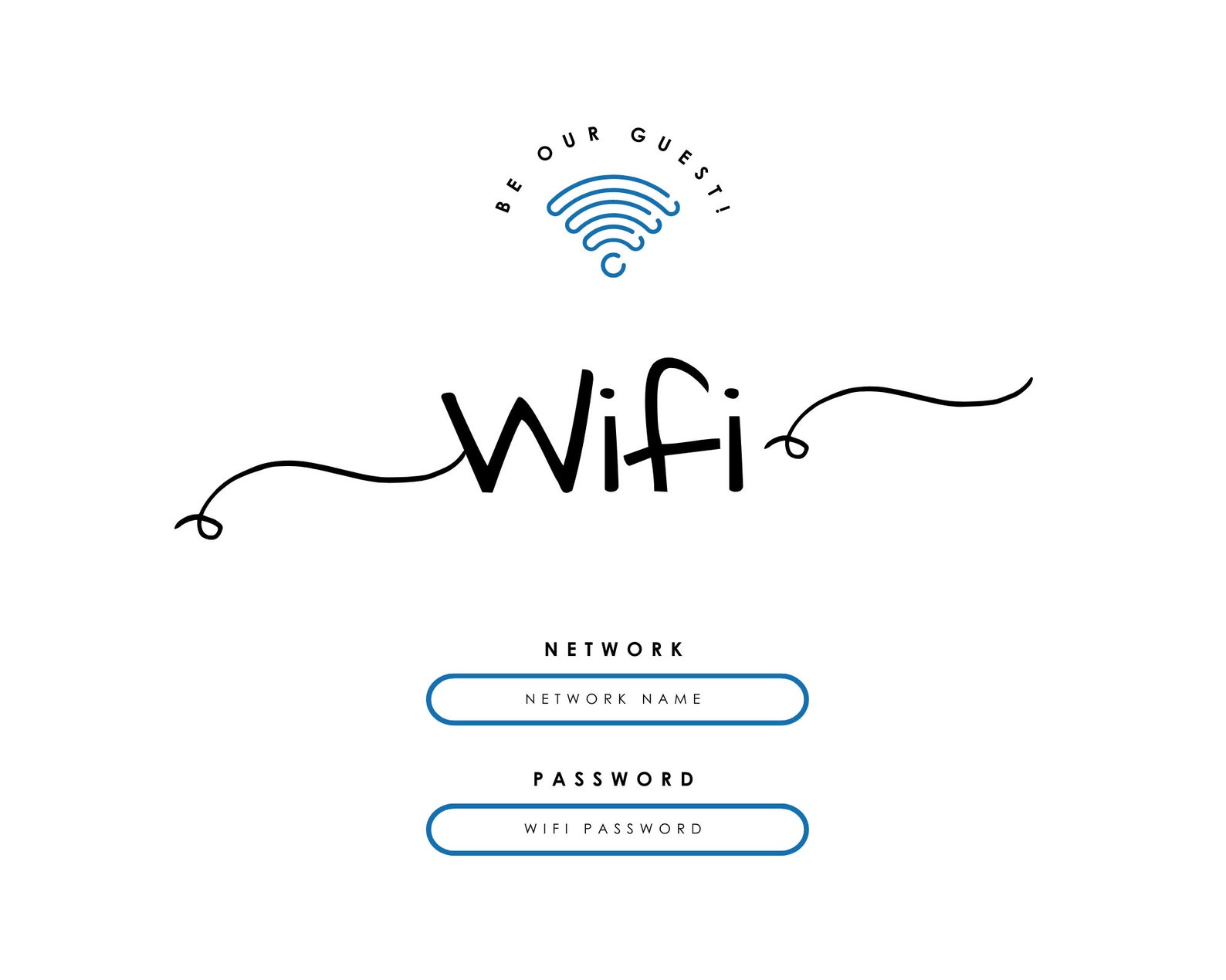 Wifi Password Sign PDF | Wifi Sign | Wifi Password Printable | Wifi ...