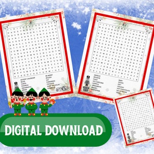 Printable Christmas Kids Word Search | Christmas Trivia Digital ...