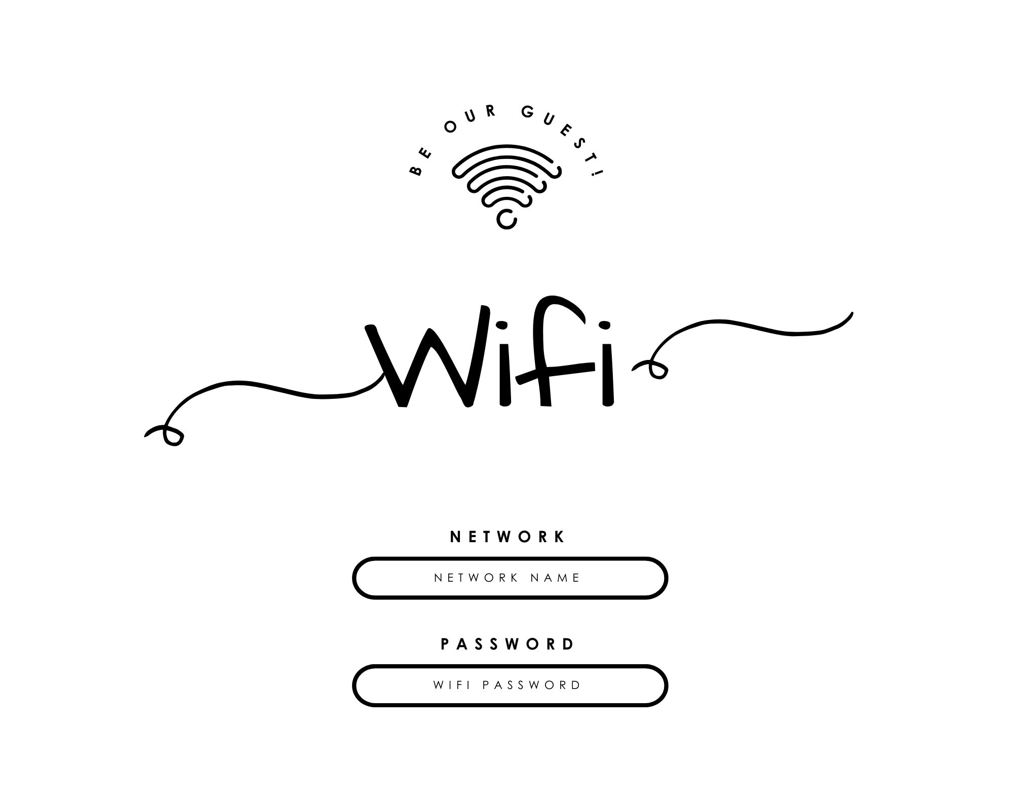 Wifi Password Sign PDF | Wifi Sign | Wifi Password Printable | Wifi ...