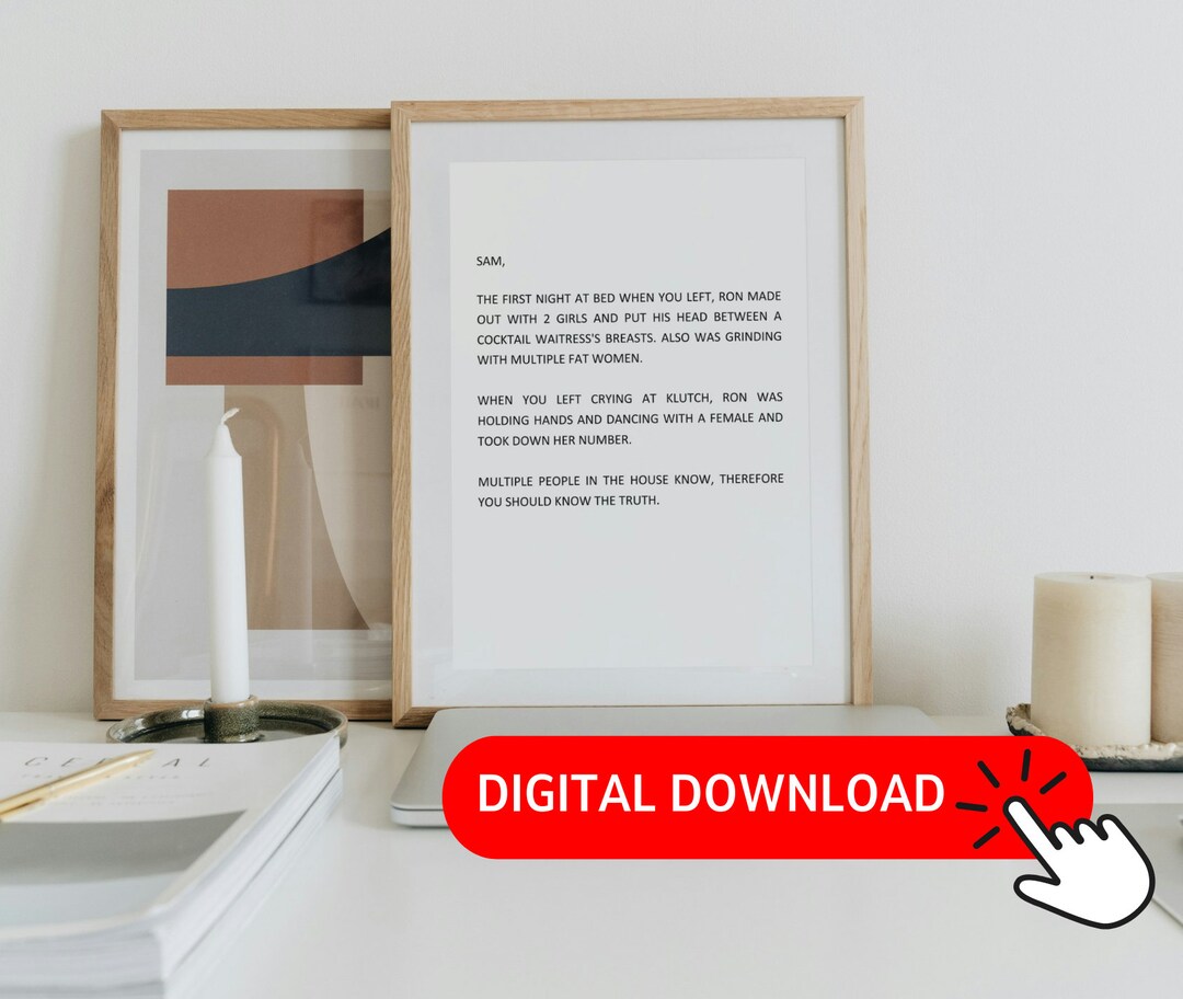 Jersey Shore "the Letter" Digital Download Print - Snooki and JWOW -PDF ...