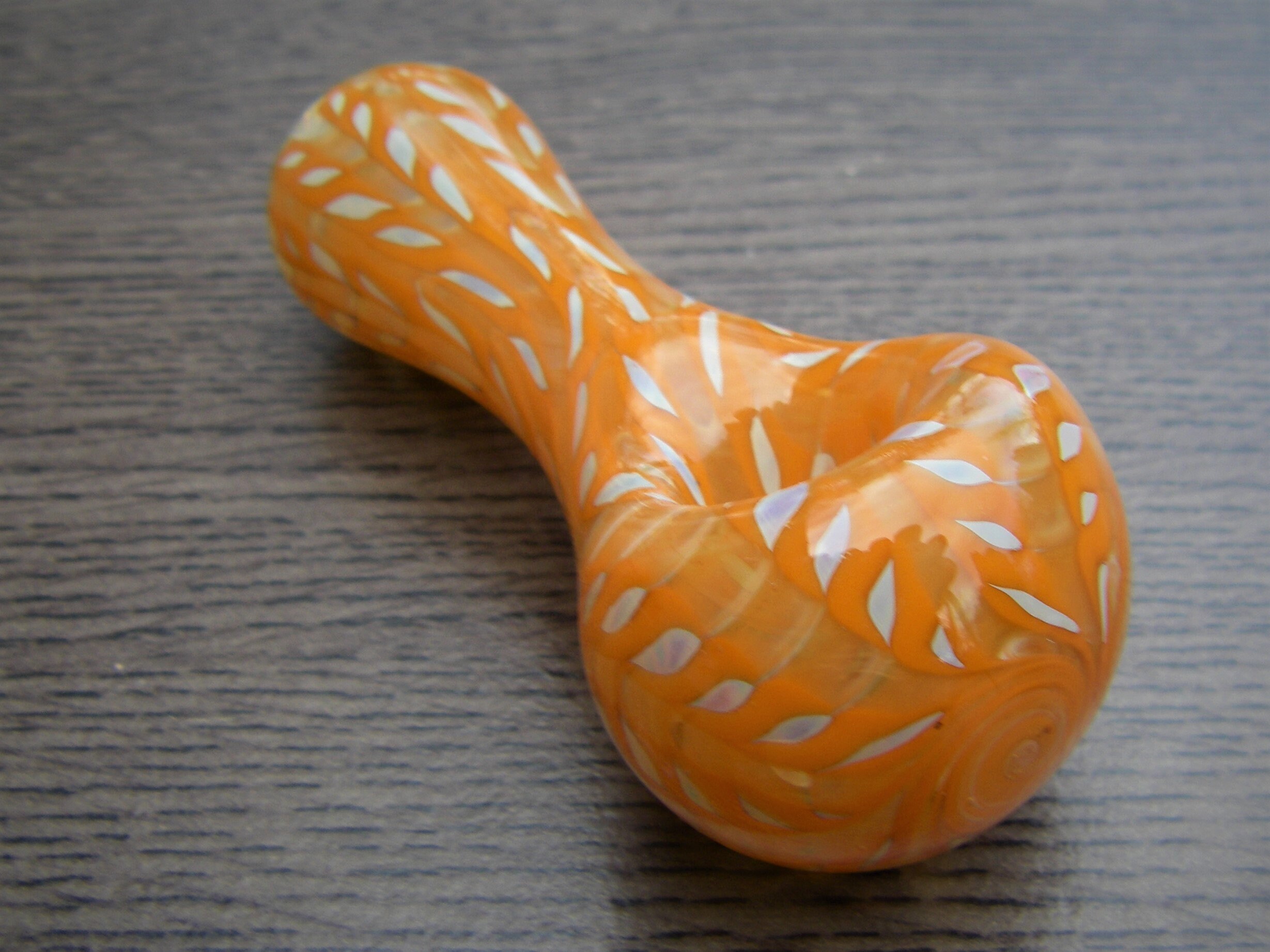Small Orange Fumed Glass Peanut Pipe Chunky Colorful Smoking Bowl - Etsy