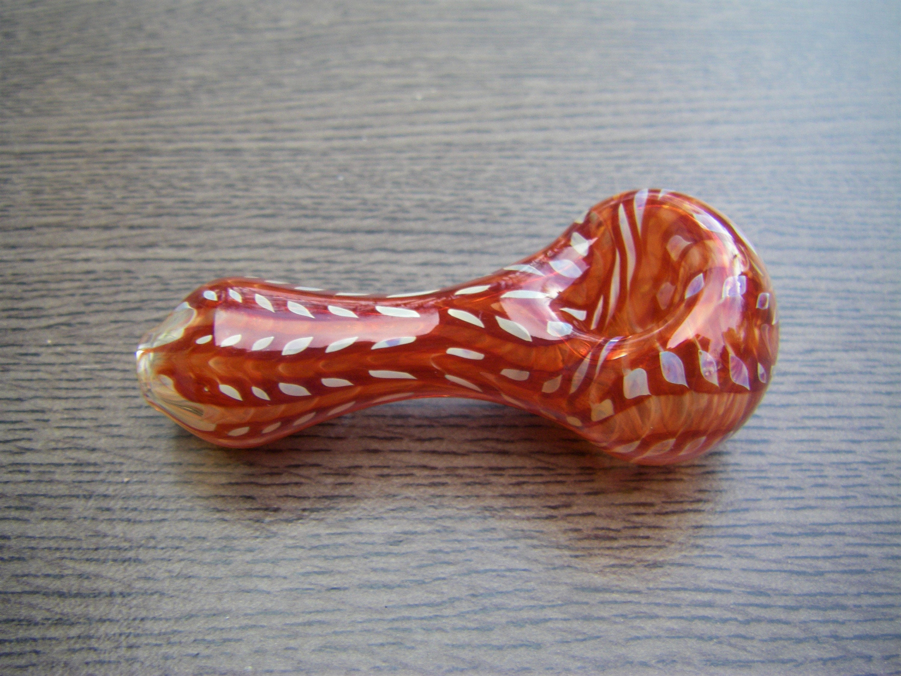 Small Red Fumed Glass Peanut Pipe Chunky Colorful Smoking Bowl | Etsy