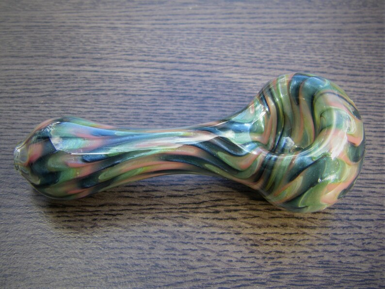 Large Glass Pipe Metallic Sparkle Silver Blue-sparkle - Etsy