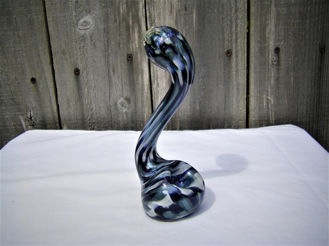 Large Tricolor Glass Stand-up Sherlock Pipe Metallic Sparkle Silver ...