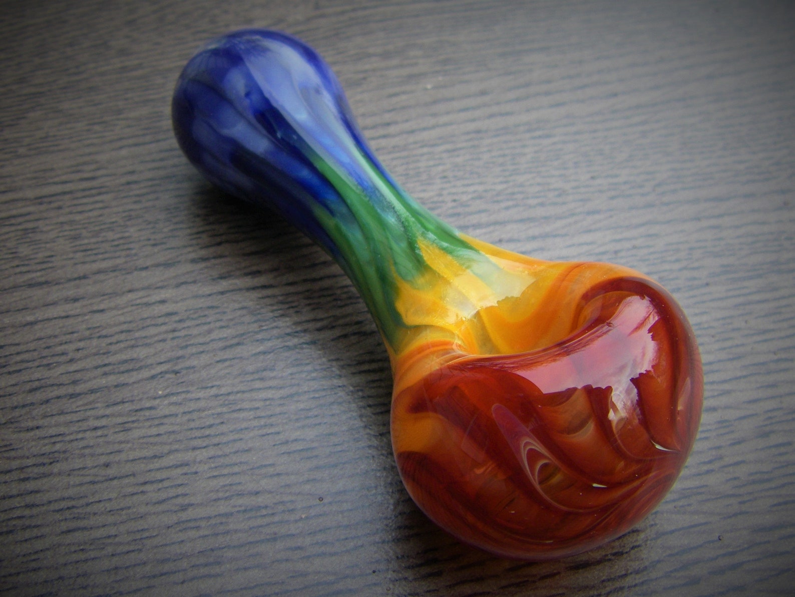 Rainbow Pipe #3 Glass Pipe Unique Chunky Colorful Smoking Bowl - Etsy