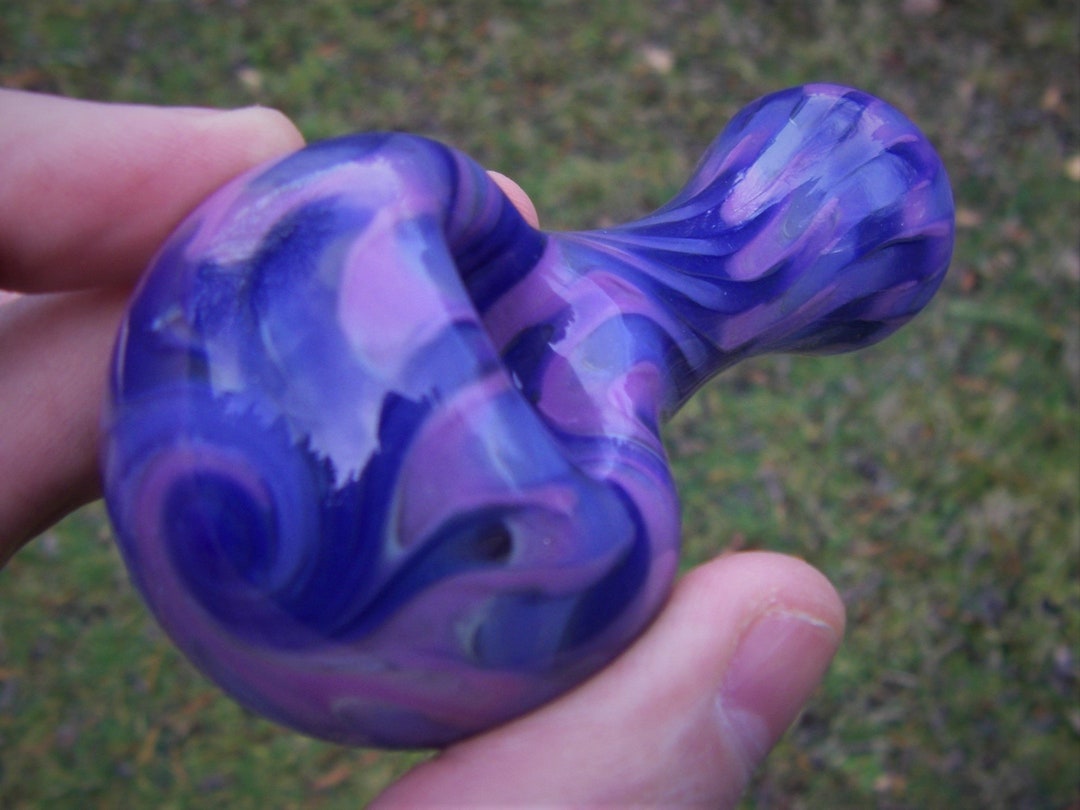 Large Glass Pipe Purple - Purple - Purple (3 Shades!) Chunky Colorful ...