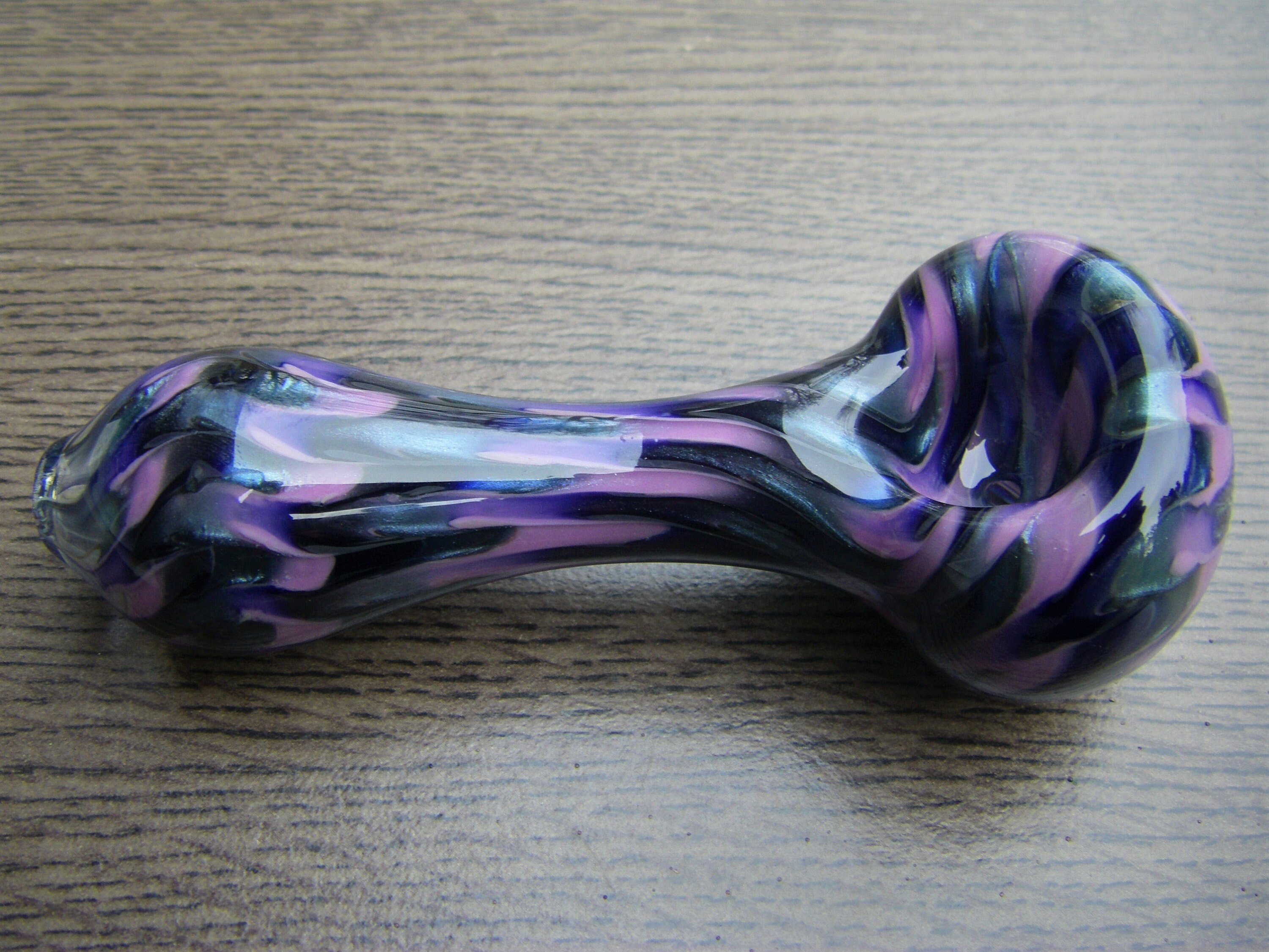 Large Glass Pipe Purple-metallic Sparkle Silver Blue-dark Blue - Etsy