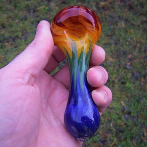 Rainbow Pipe #3 Glass Pipe Unique Chunky Colorful Smoking Bowl - Etsy