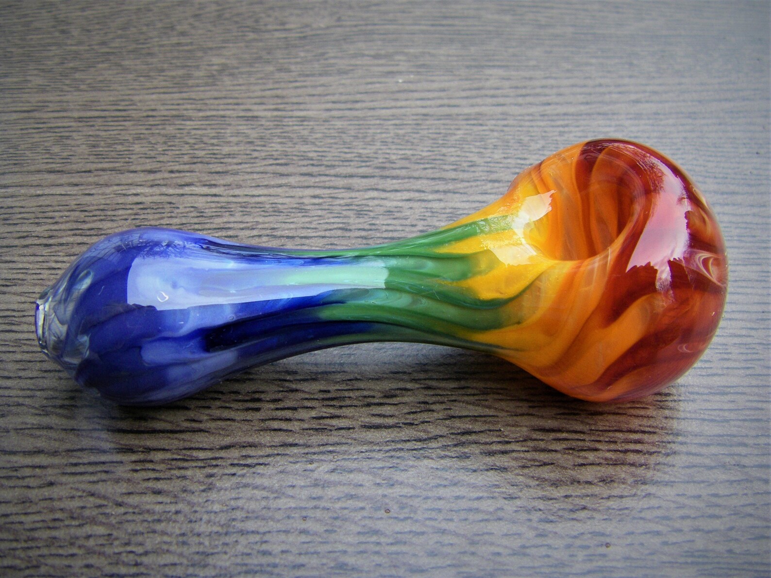 Rainbow Pipe #3 Glass Pipe Unique Chunky Colorful Smoking Bowl - Etsy