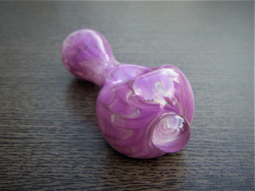 Glass Pipe Purple Large Chunky Colorful Smoking Bowl - Etsy