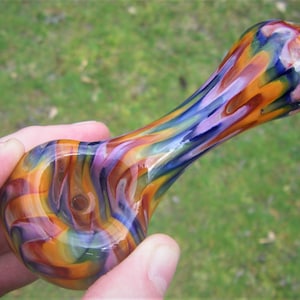 Rainbow Tie Dye Pipe #1 Glass Pipe Tie Dye Spiral Chunky Colorful ...