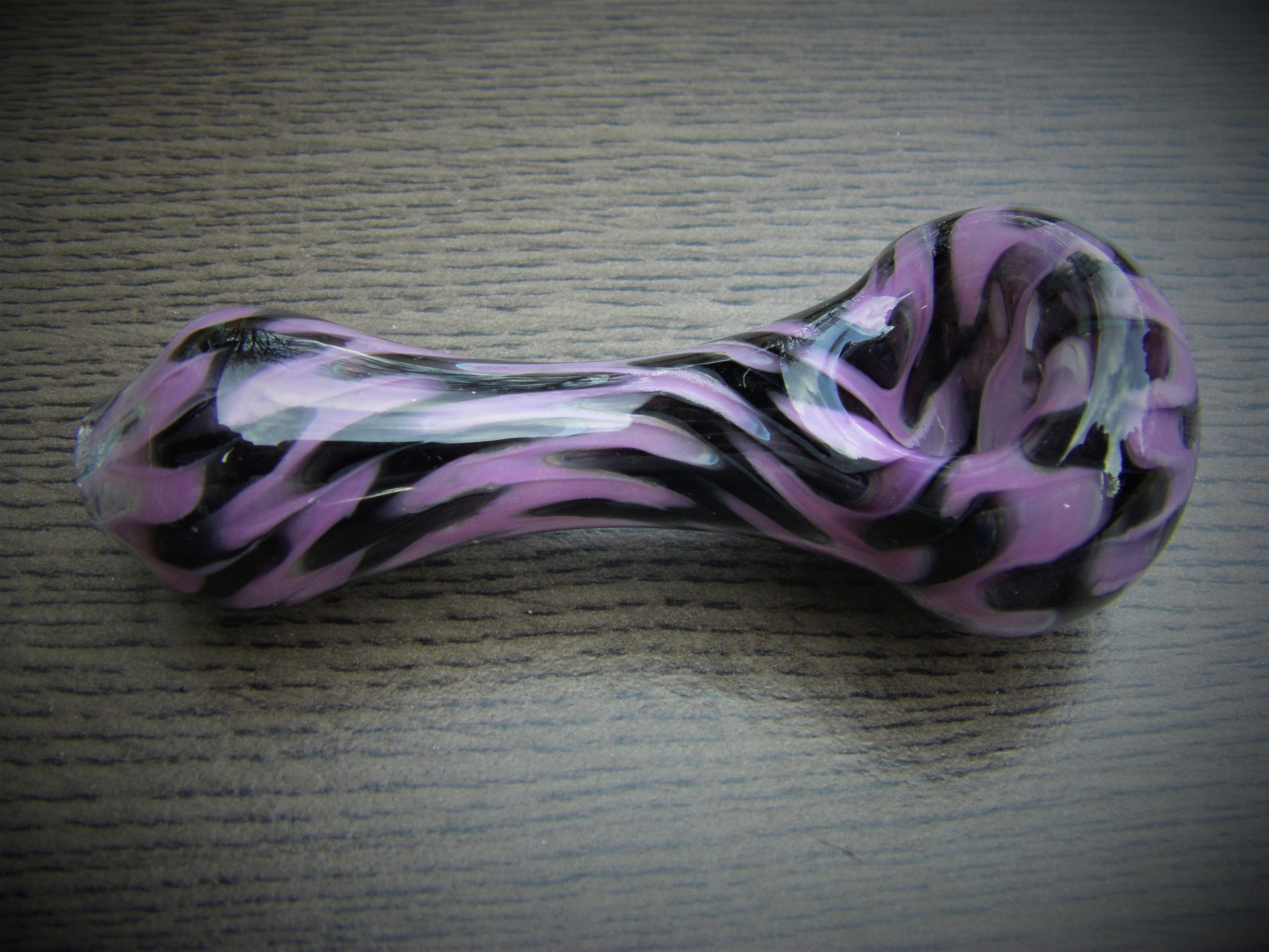 Glass Pipe Purple Black Chunky Colorful Smoking Bowl - Etsy