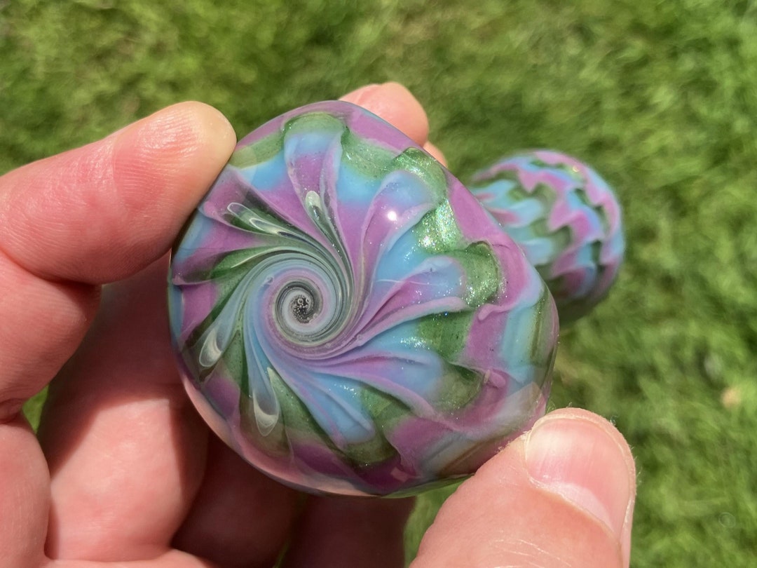 Large Glass Pipe Purple - Sparkly Green - Light Blue Unique Colorful ...