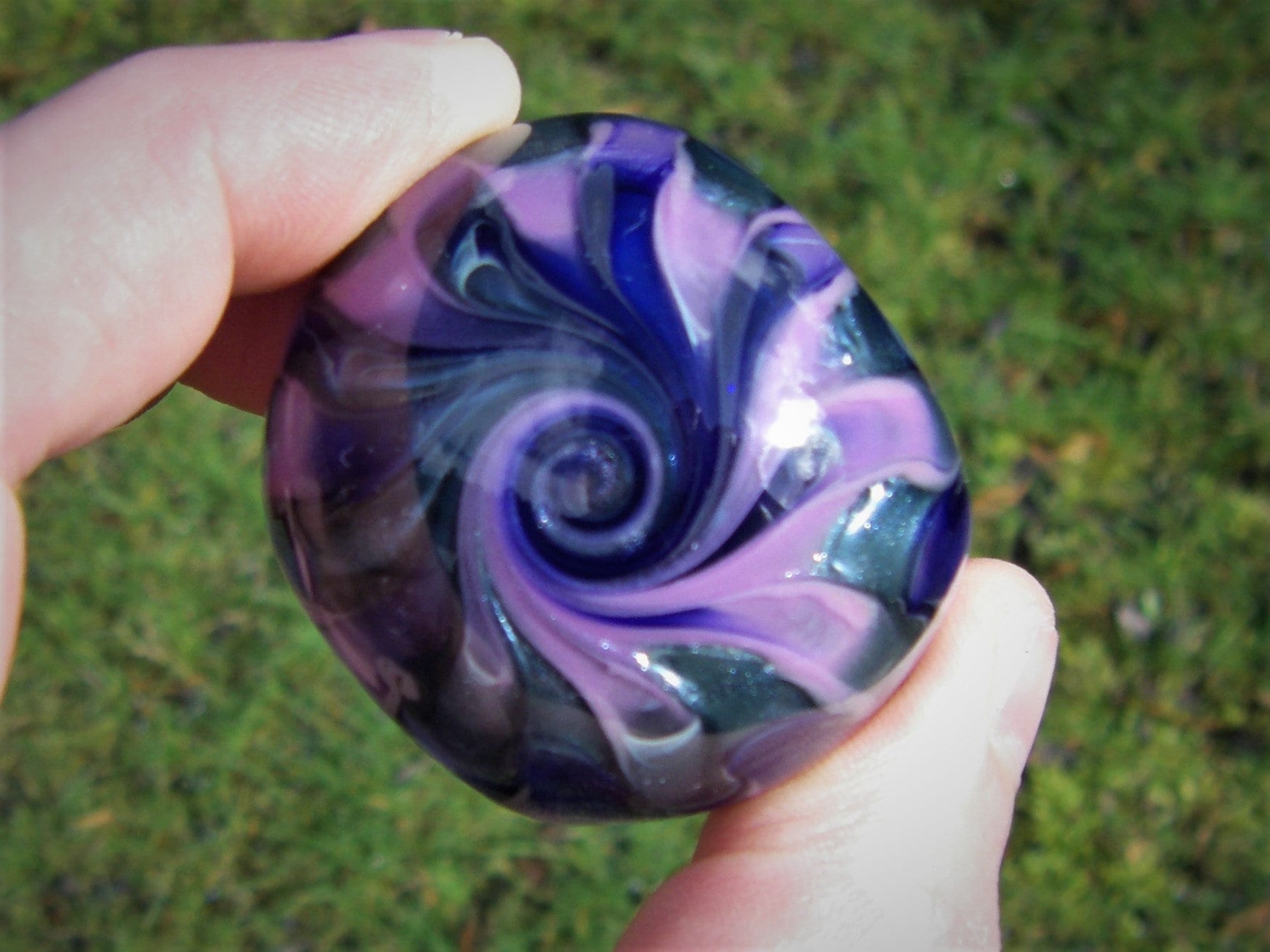 Long Glass Pipe Purple-metallic Sparkle Silver Blue-dark Blue - Etsy