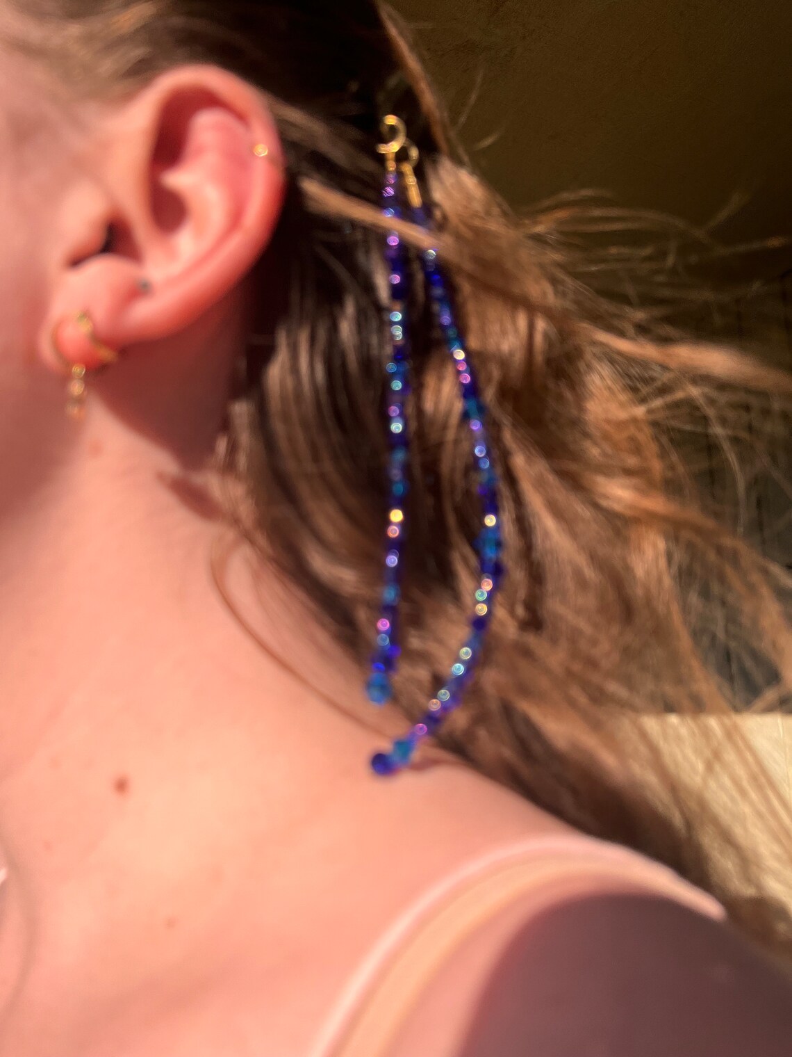 Clip in Hair Beads Set of 2 Double Strand Clips Unique Bead Hair ...
