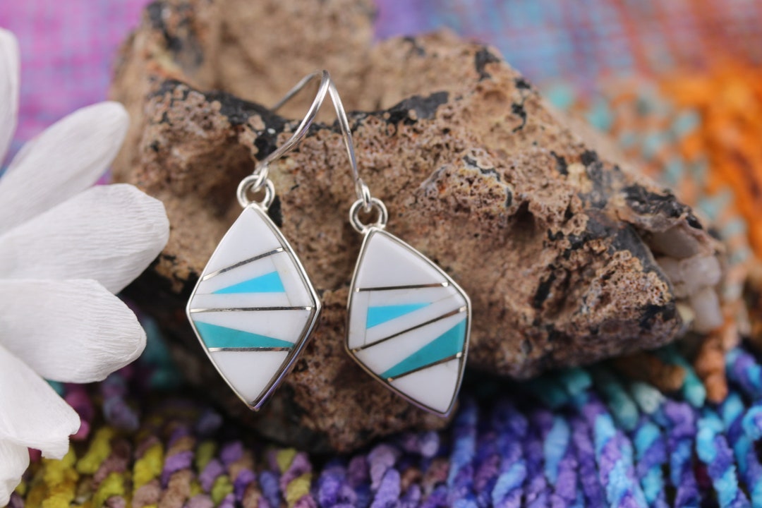 Native American Earrings Handmade by Navajo Artist Tully Gustine ...