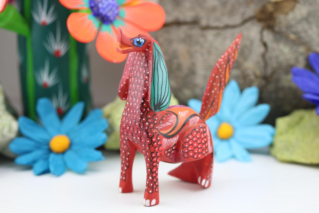 Dog "alebrije" Hand Carved and Painted by Oscar Carillo - Etsy