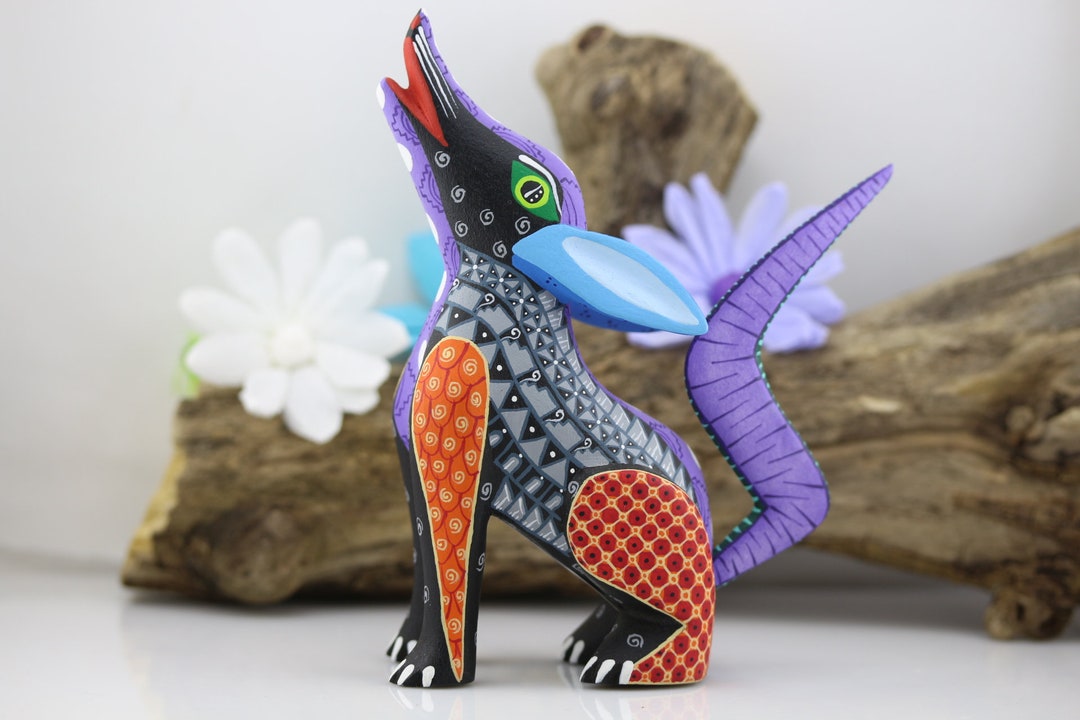 Wolf alebrije Hand Carved and Painted by Josefina & Oscar Carrillo - Etsy