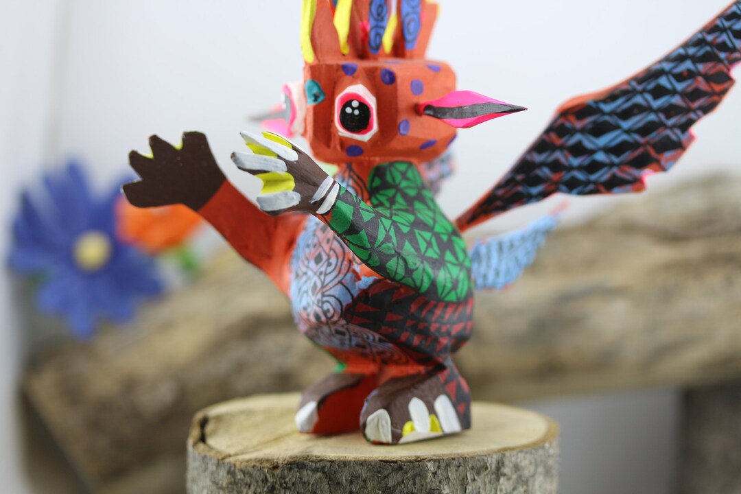 Monster "alebrije" Hand Carved and Painted by Josefina & Oscar Carrillo ...
