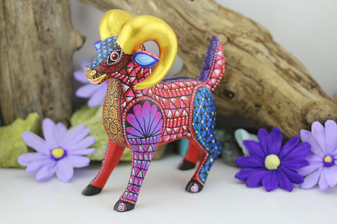 Goat "alebrije" Hand Carved and Painted by Oscar Carillo - Etsy