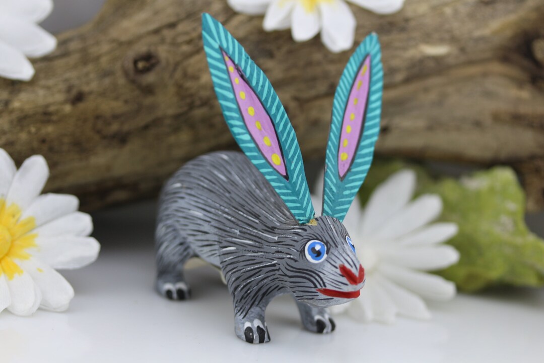 Rabbit "alebrije" Hand Carved and Painted by Oscar Carillo - Etsy