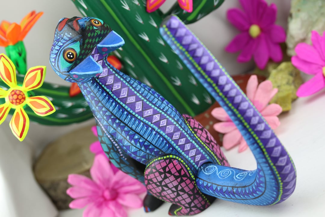 Cat alebrije Hand Carved and Painted by Oscar Carillo - Etsy