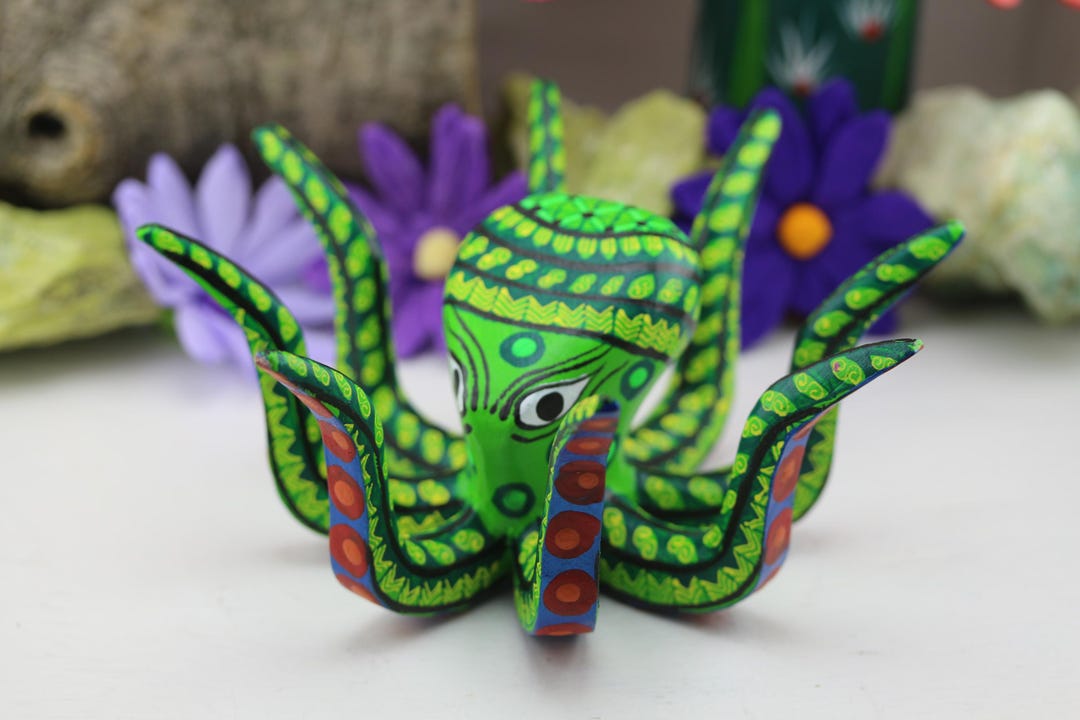 Octopus "alebrije" Hand Carved and Painted by Josefina & Oscar Carrillo ...