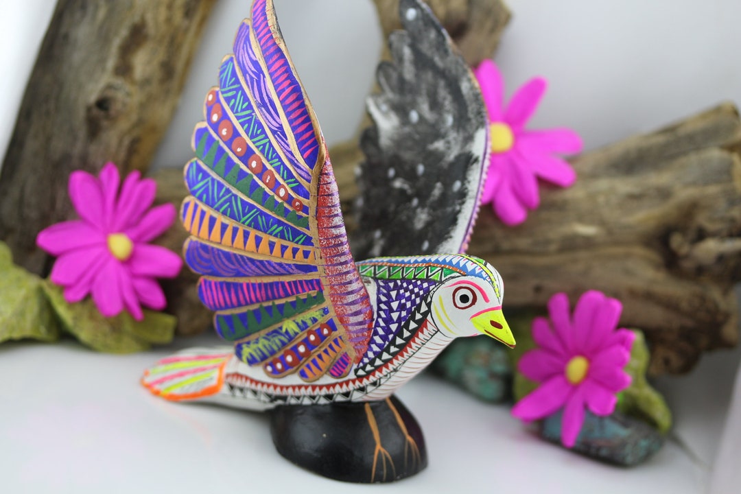 Dove "alebrije" Hand Carved and Painted by Oscar Carillo - Etsy