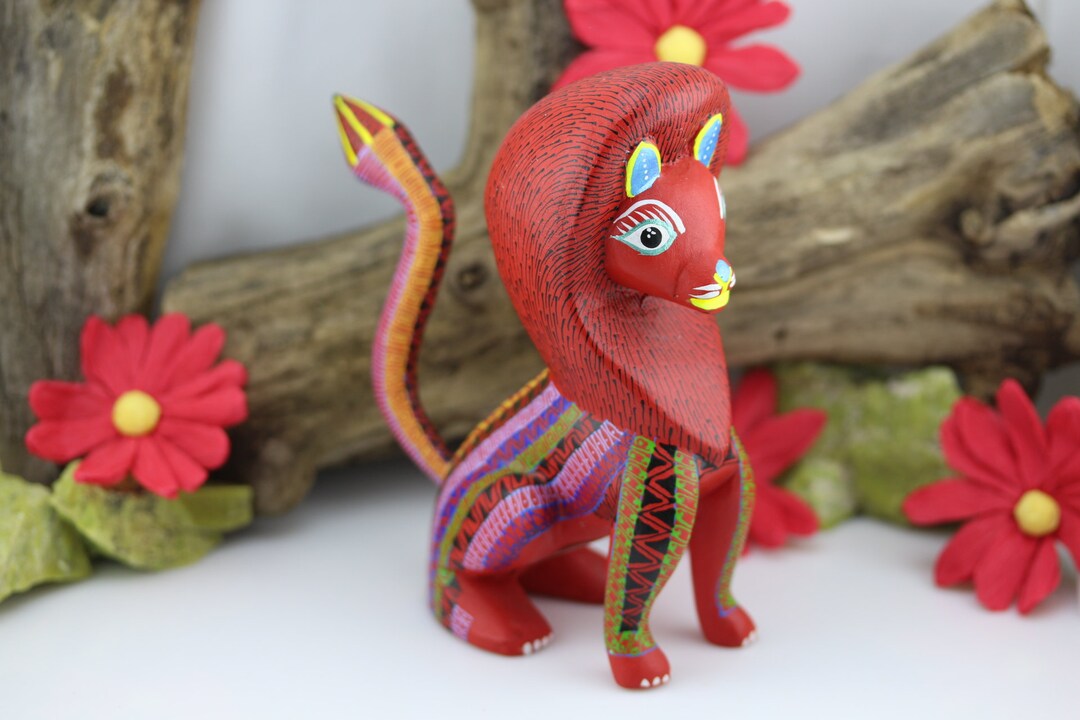 Lion "alebrije" Hand Carved and Painted by Oscar Carillo - Etsy