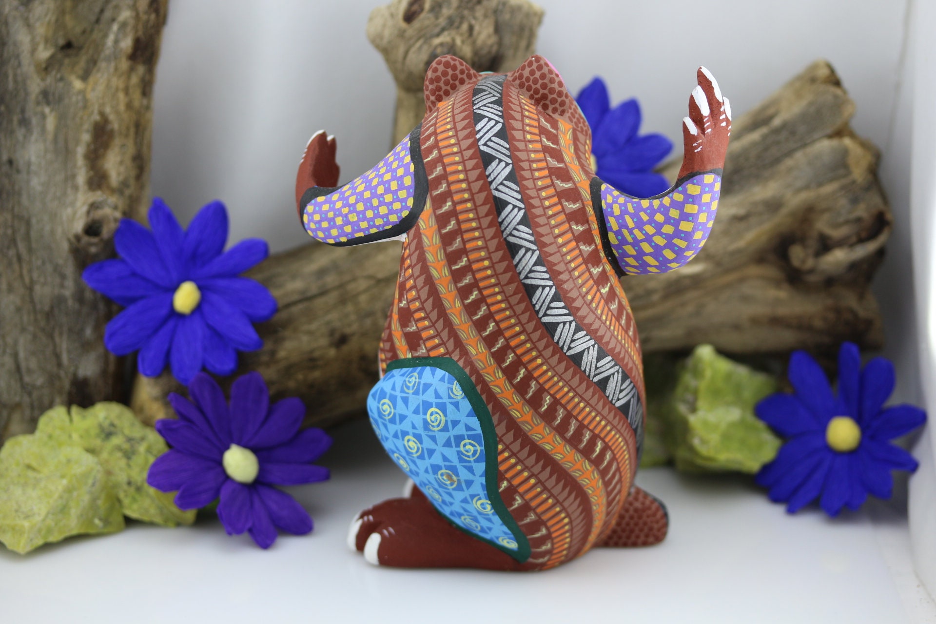 Bear "alebrije" Hand Carved and Painted by Oscar Carillo - Etsy