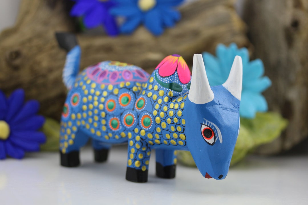 Bull "alebrije" Hand Carved and Painted by Oscar Carillo - Etsy