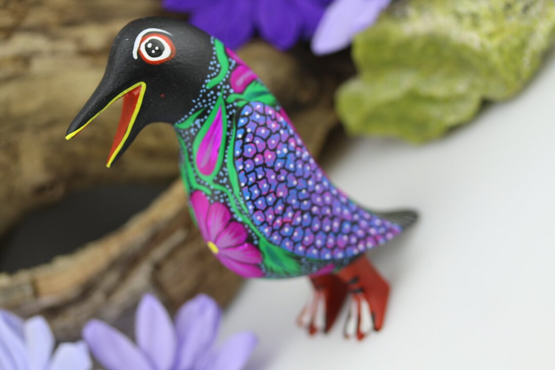 Penguin alebrije Hand Carved and Painted by Oscar Carillo - Etsy