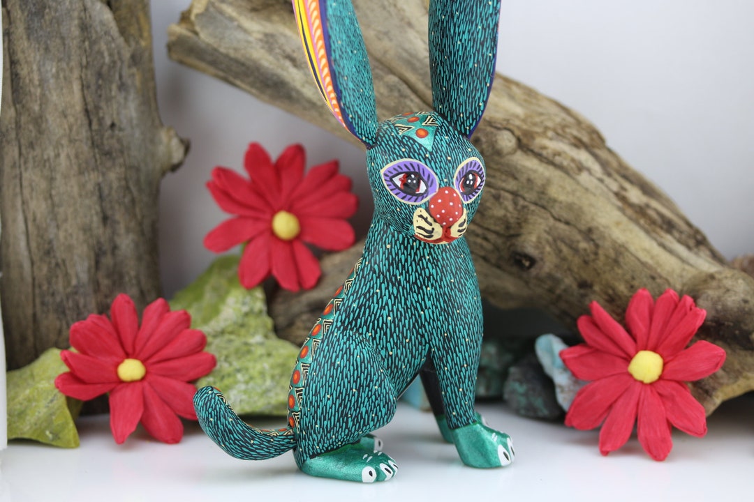 Rabbit alebrije Hand Carved and Painted by Oscar Carillo - Etsy