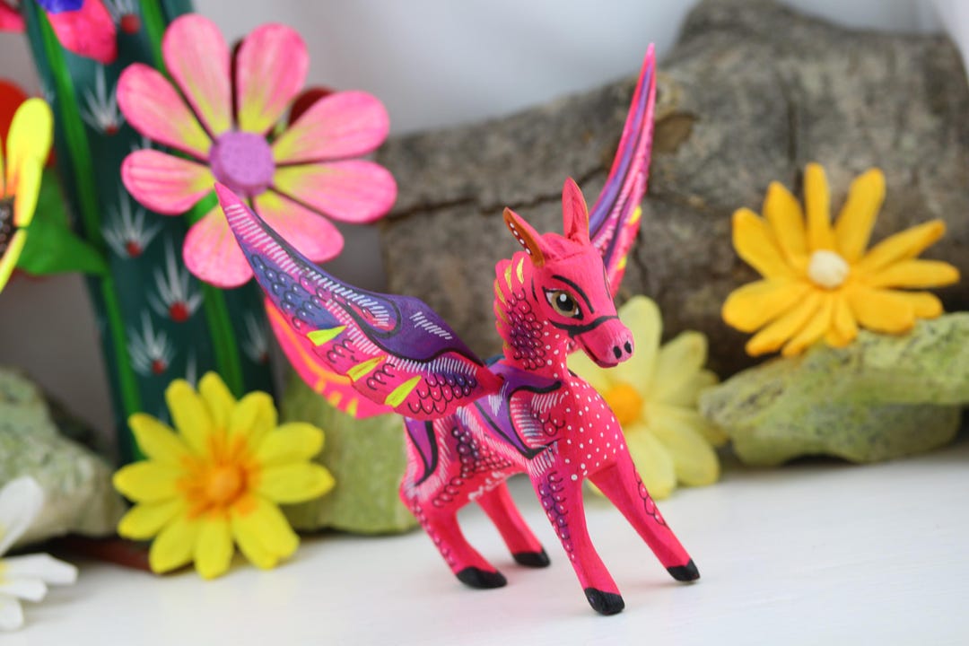 Pegasus alebrije Hand Carved and Painted by Oscar Carillo - Etsy