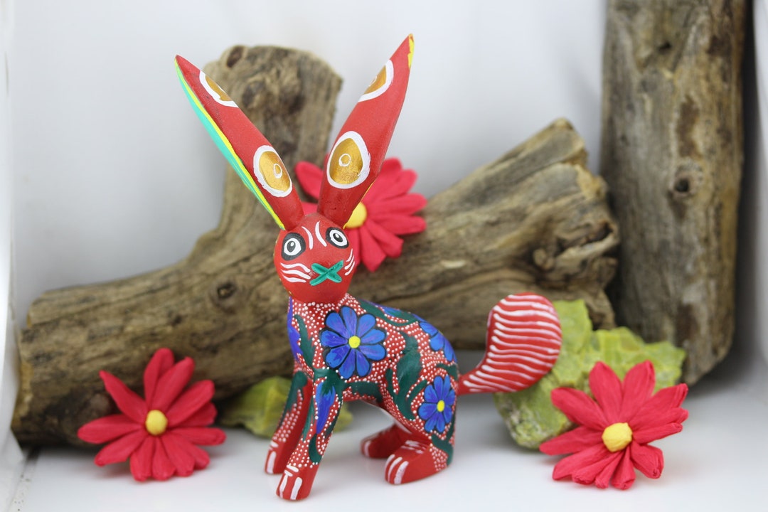 Hare "alebrije" Hand Carved and Painted by Oscar Carillo - Etsy